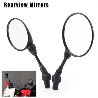 Foldable Side Rear View Mirrors M8/M10 For Honda XR150L XR650L XR600R ...