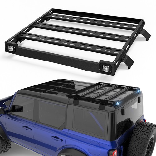 For 2021-2024 Ford Bronco Rear Half Roof Rack Carrier Cargo Basket ...