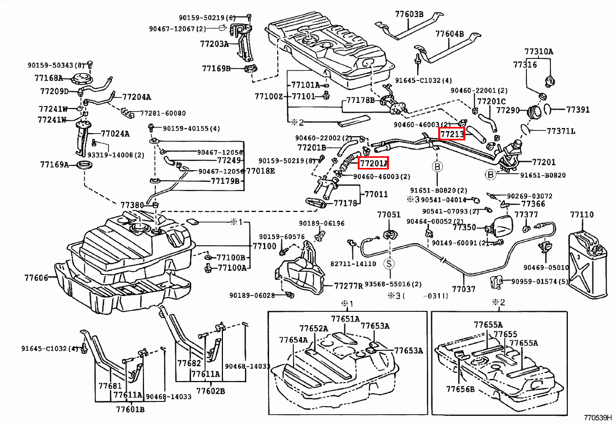 Genuine Toyota LandCruiser FZJ105 1FZ 4.5 Petrol Fuel Tank Filler Hose ...