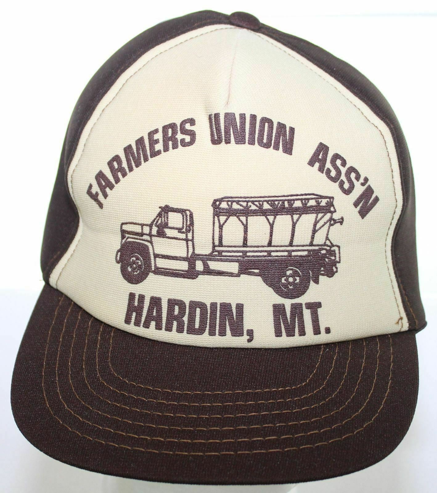 Vintage Farmers Union Association Hardin, Montana Hat Snapback Cap ...