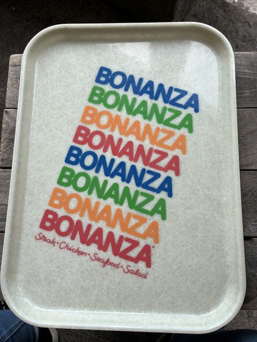 Vtg Bonanza Steakhouse Tray - Retro Food Service Cafeteria Style ...