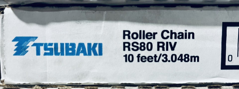 TSUBAKI RS80 NEPTUNE SINGLE STRAND ROLLER CHAIN 1"-PITCH 10-FT #80 | eBay