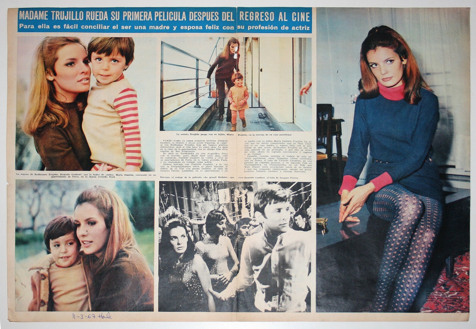 Danielle Gaubert Madame Trujillo 2 Page 1967 Spain Magazine Article ...