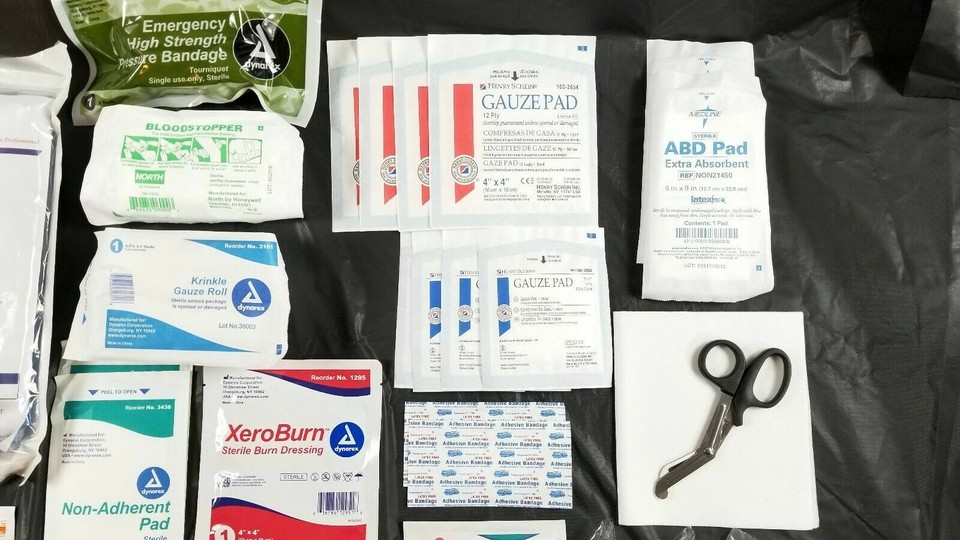 70 Piece Bandage Kit w/Scissors & Meds - First Aid Refill Emergency ...