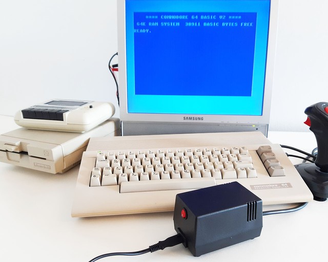 Adjustable C64 PSU Commodore 64 Power Supply - Black LED PWR Switch (us ...