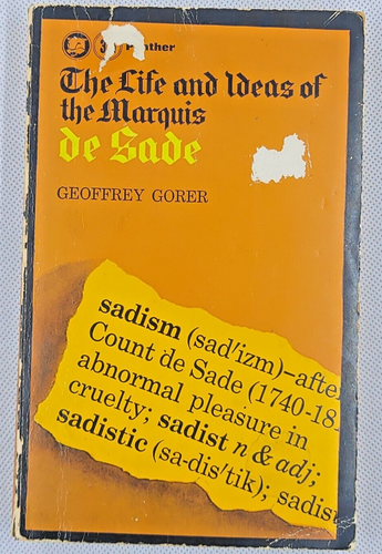 The Life and Ideas of the Marquis de Sade - Geoffrey Gorer - vintage pb ...