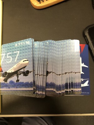 New Delta Airlines pilot/trading card Boeing 757-300 #43 Lot Of 8 | eBay