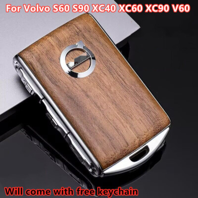 Wooden Key Remote Control Case Fob Shell for Volvo S60 S90 XC40 XC60 ...