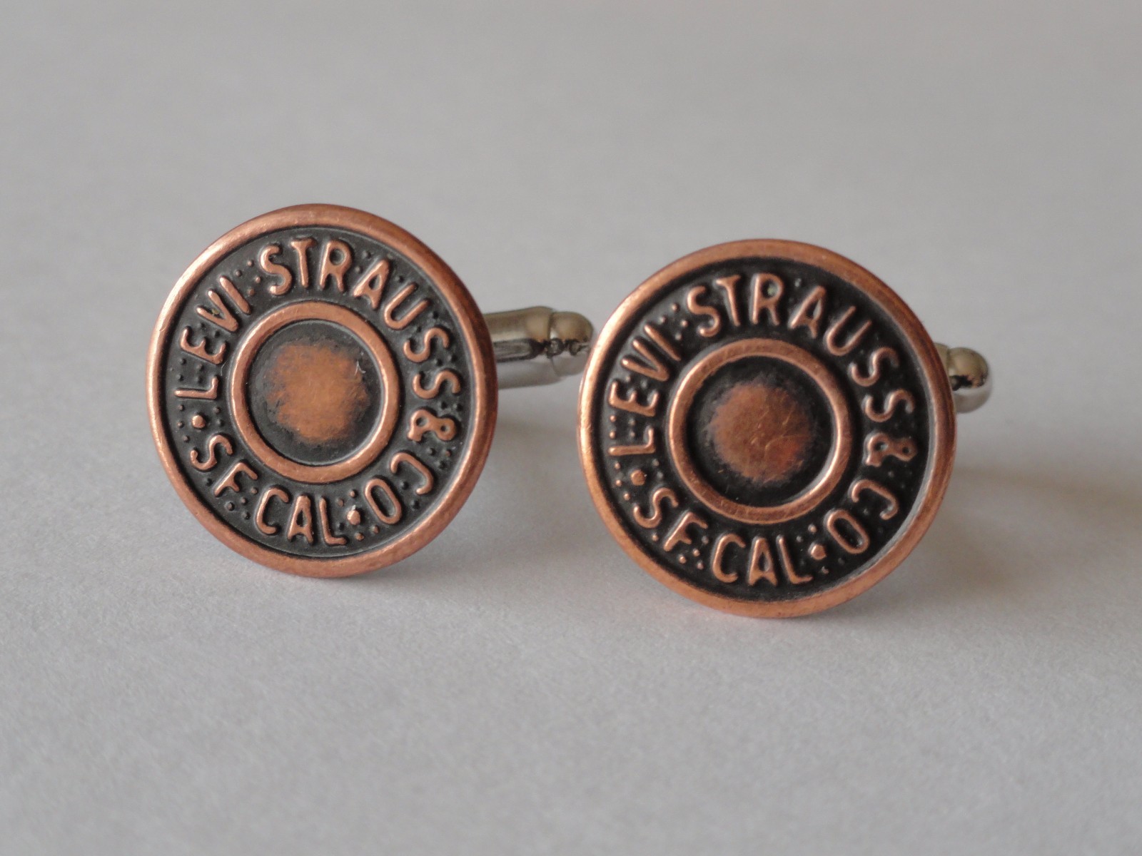 Levi Strauss Cufflinks--Artsy Classic Americana Jeans Denim Fashion ...