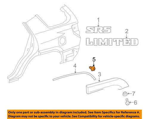 TOYOTA OEM 03-23 4Runner Back Door Exterior Trim-Trim Cover Clip ...