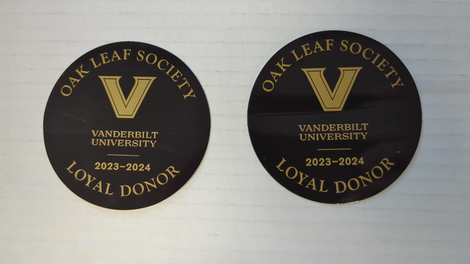 Vanderbilt Donor, Oak Leaf Society Loyal Donor stickers x2 | eBay