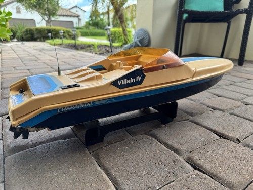 TRAXXAS VILLAIN IV Remote Control Boat UNTESTED Rc Motor Speed Sail ...