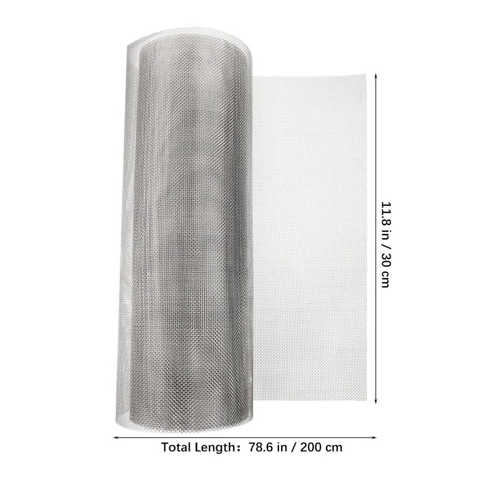 1 Roll Stainless Steel Screen: 20 Mesh Window Mesh Roll - Woven Metal ...