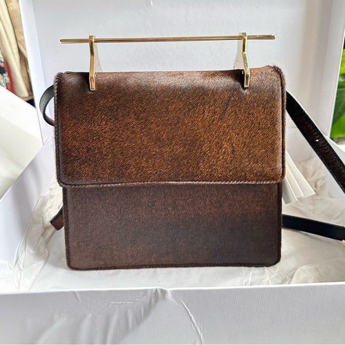 M2M Alletier NIB Brown Pony Leather Crossbody Bag | eBay