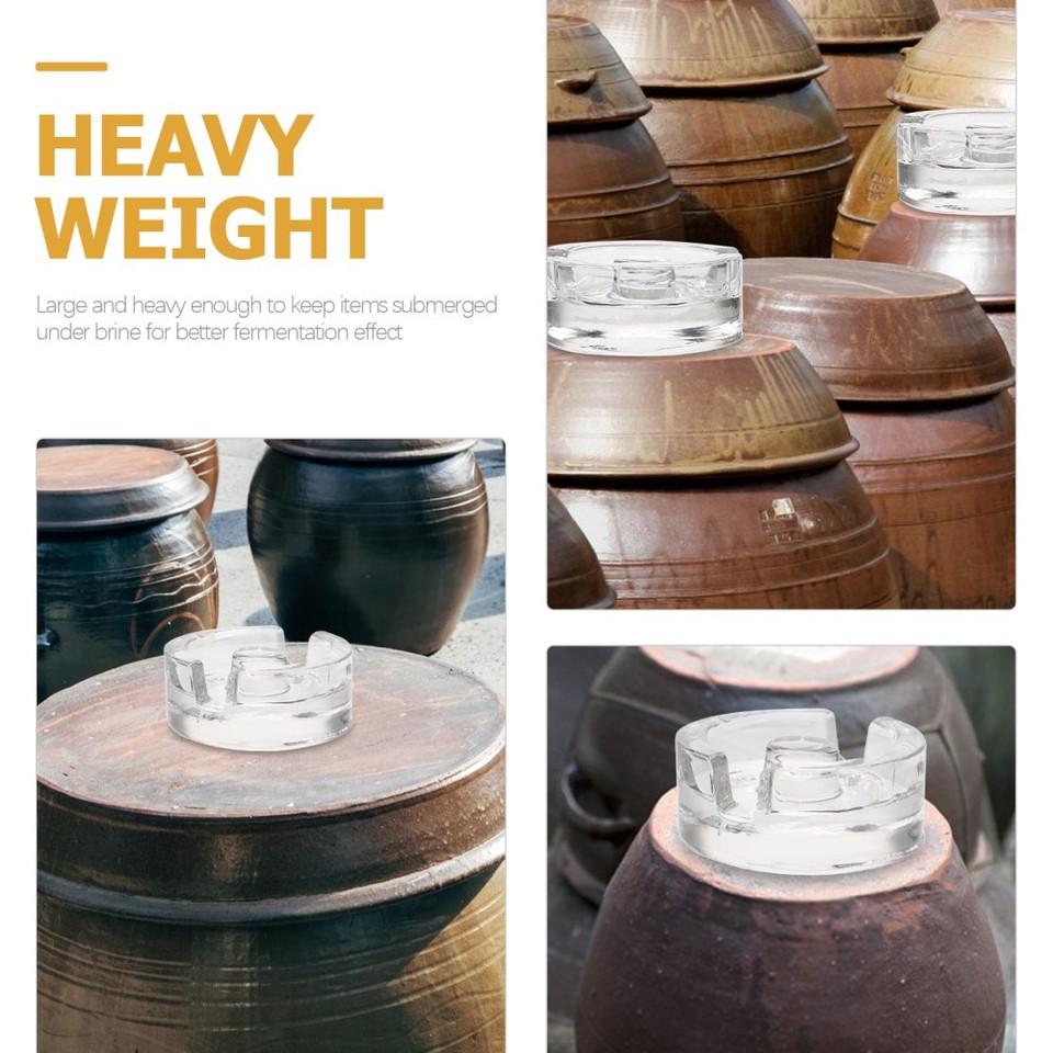 Storage Jar Small Glass Weights Fermenting Lid for Canning Jars Kit ...