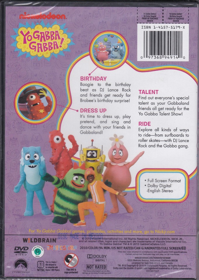 Yo Gabba Gabba: Birthday Boogie! DVD NIB Sealed 97368949140 | eBay