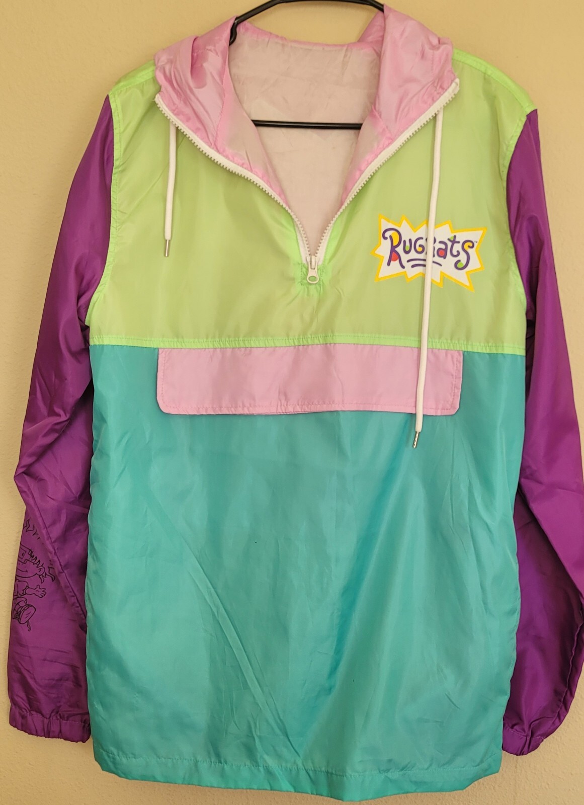 Vintage Rugrats Windbreaker Jacket 90s Colorblock Chu… - Gem