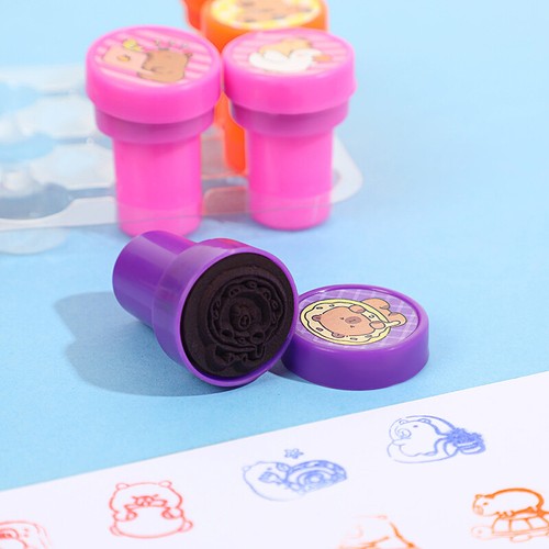 12Pcs/Set Cartoon Capybara Self-ink Stamps Kawaii DIY Painting Photo ...