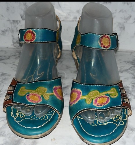 Spring Step L'Artiste Sandal Womens 38 US 7 Atelye Turquoise Strap ...
