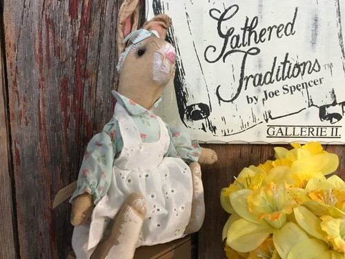 Joe Spencer Patsy Rabbit Spring Easter shelf sitter 13" art doll New | eBay