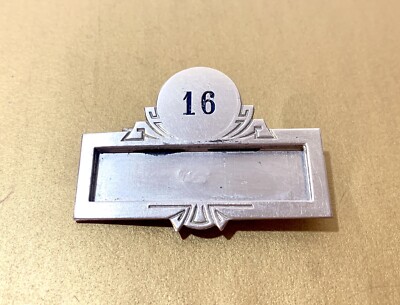 Collectible Metal Art Co. Deco Name Tag Brooch Pin Roch NY Pat. 2066969 ...