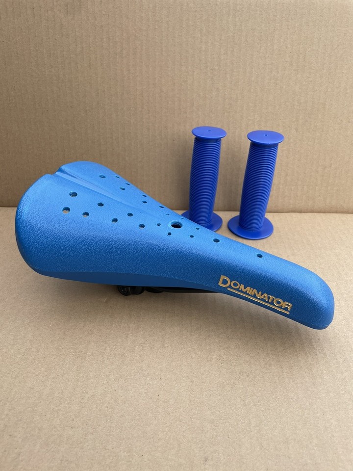Viscount Dominator BMX Bicycle Seat + Grips Old School Hard Shell ...