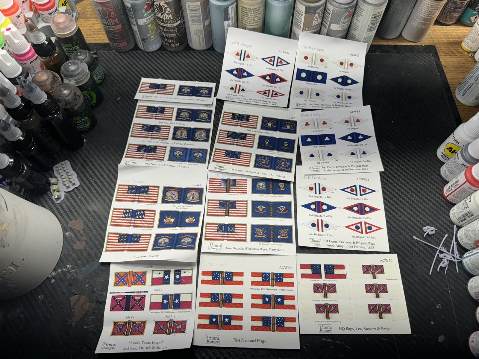 15mm GMB Designs American Civil War Flags Lot | eBay