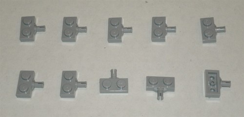 LEGO NEW 1x2x1/3 Light Bluish Grey Wheel Bearing Pin (10x) 6125569 ...