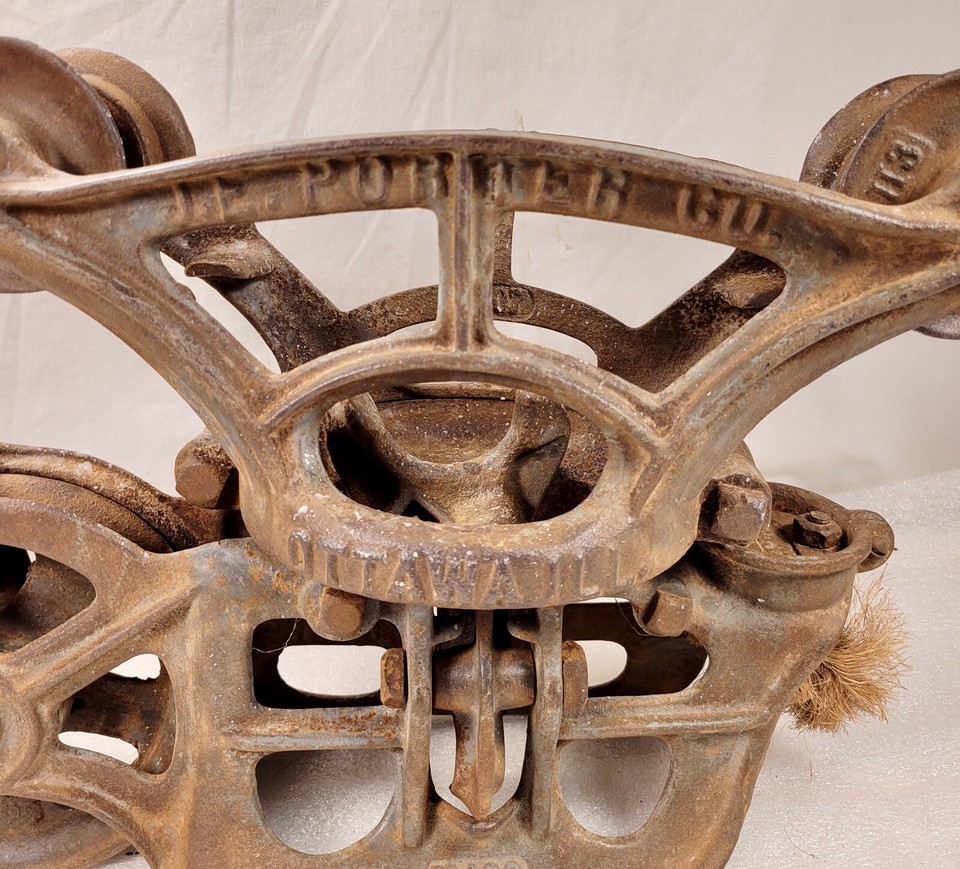 Vintage Cast Iron J. E. Porter Hay Trolley Ottawa ILL. Very Rare | eBay