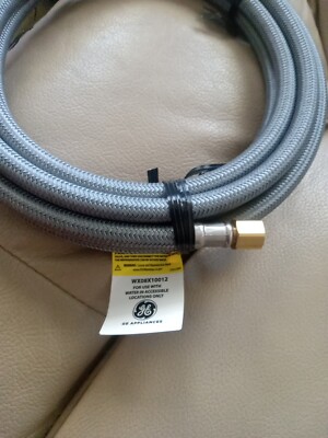 GE WX08X10012 12' Universal Braided Water Line for Ice Maker/Dispenser ...