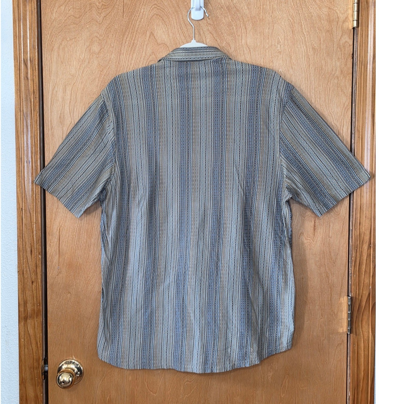Jhane Barnes Mens Large Multi-Color Textured Geometric Stripe Cotton ...
