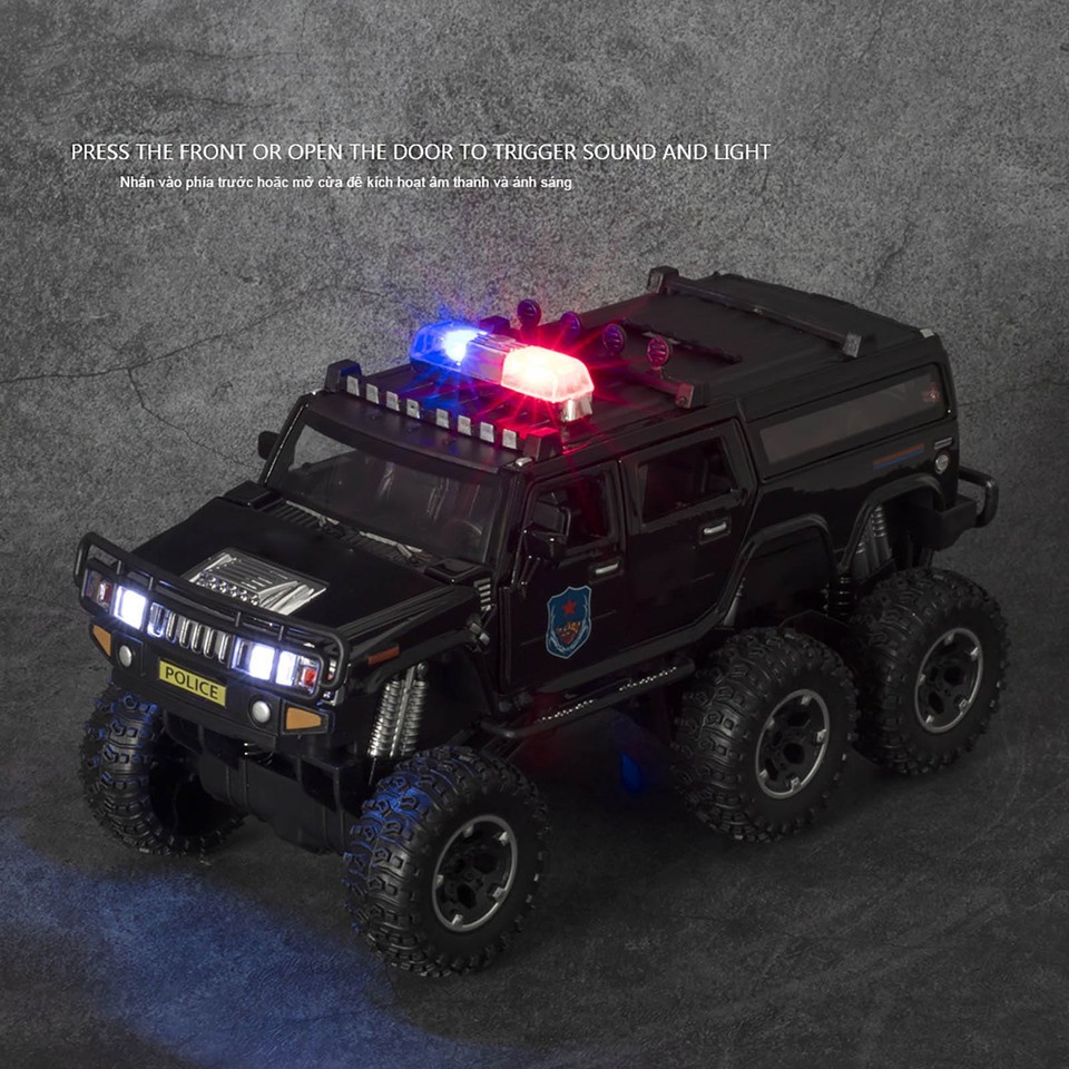 1:32 LIght Sound Moveable Alloy Police Lengthen Car Model Off-road ...