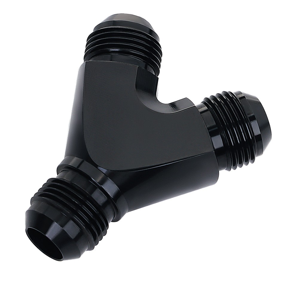 6AN 8AN 10AN Y Block Flare Fitting Adapter Union Splitter Black | eBay