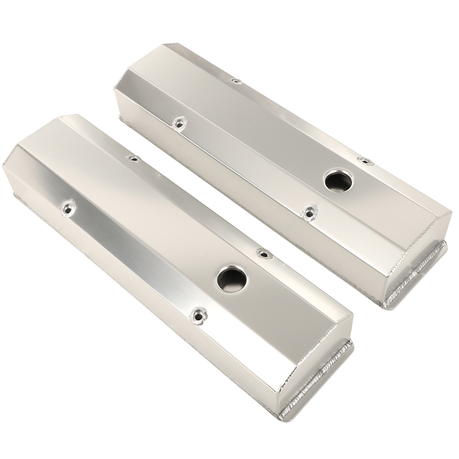 For SB Chevy Valve Covers Fabricated Aluminum Tall Small Block SBC 327 ...