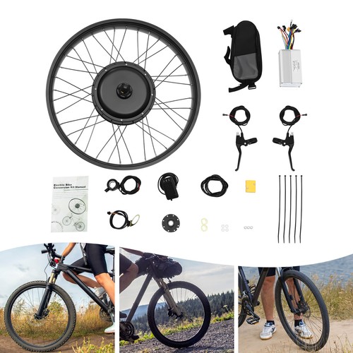 26" 48V 1kW E-Bike Conversion Kit Fit Front Wheel Electric Bicycle Hub ...