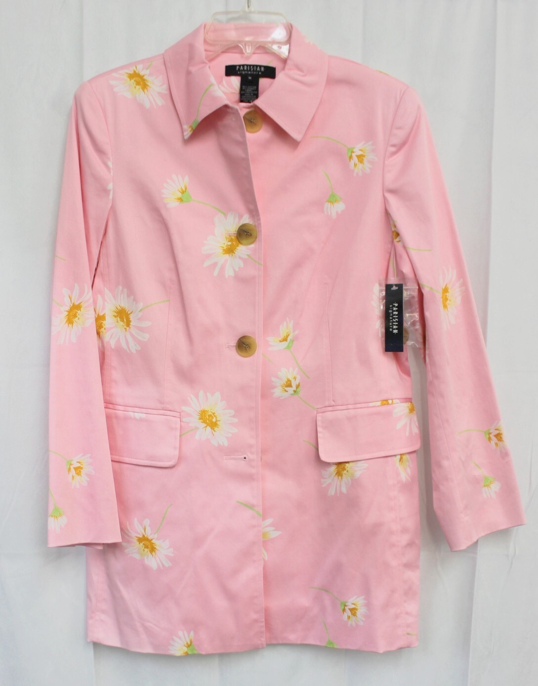 Parisian Signature Womens Pink Daisy Floral M Medium New w/ Tags Cotton ...
