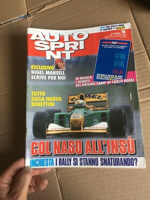 AUTO SPRINT AUTOSPRINT 14-20 APRILE 1992 NIGEL MANSELL BENETTON DELTA ...