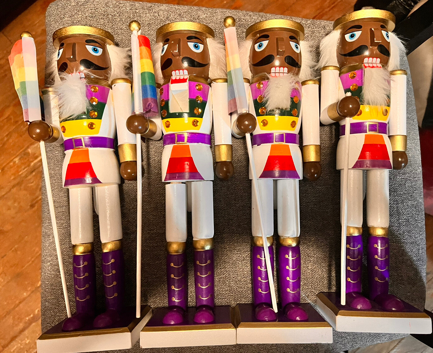 LOT OF 4 Pride Black 2023 Christmas 14" Nutcracker Figure Wondershop ...