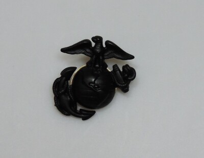 Marine Corps Service Cap Device Enlisted Service Black Metal(used w ...