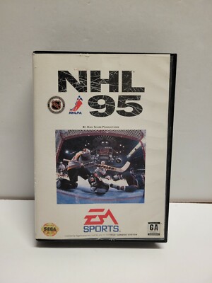 NHL 95 (Sega Genesis, 1994) with Original Case TESTED Fast Shipping ...