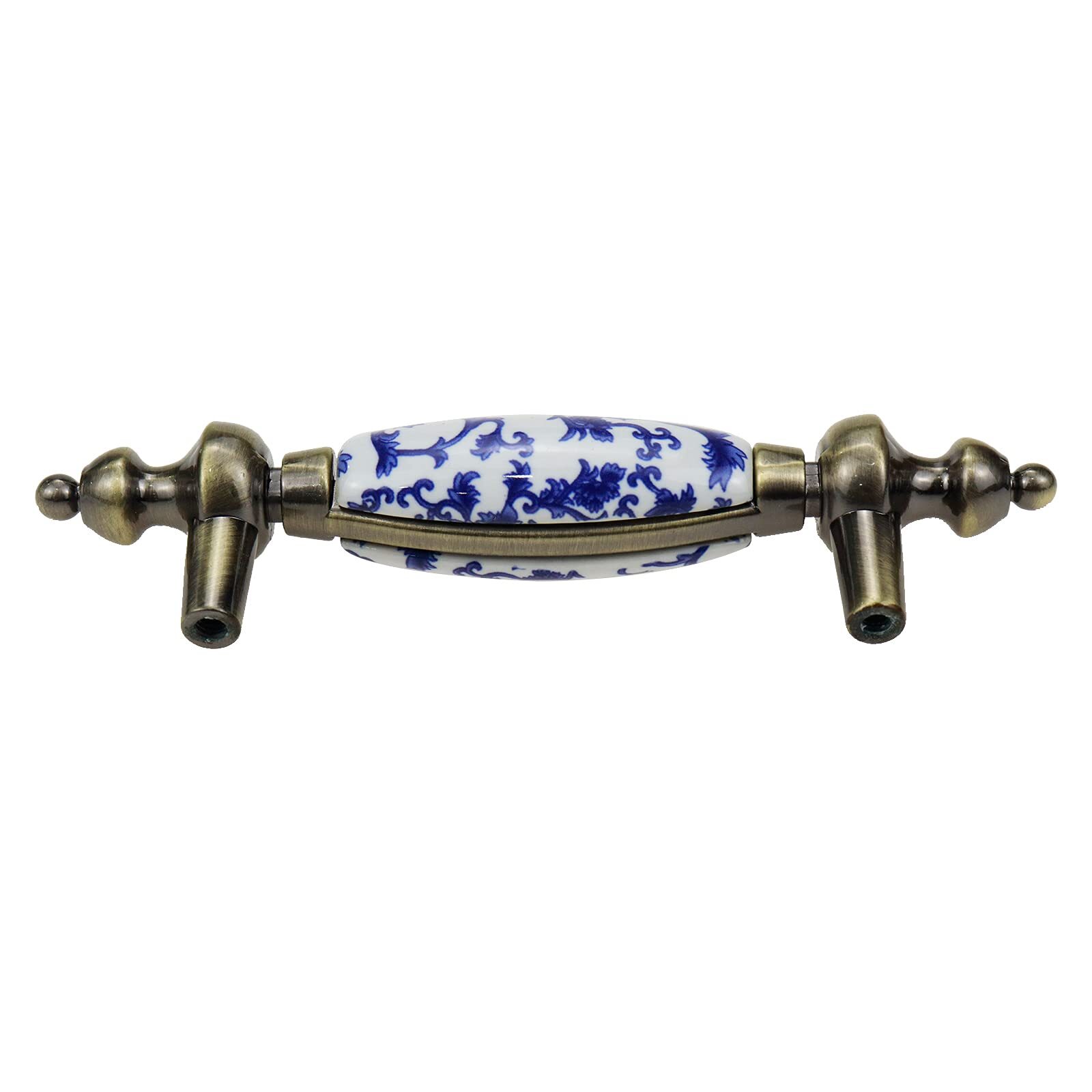 Ceramic Pull Handle Cabinet Drawer Pulls Blue and White Porcelain ...