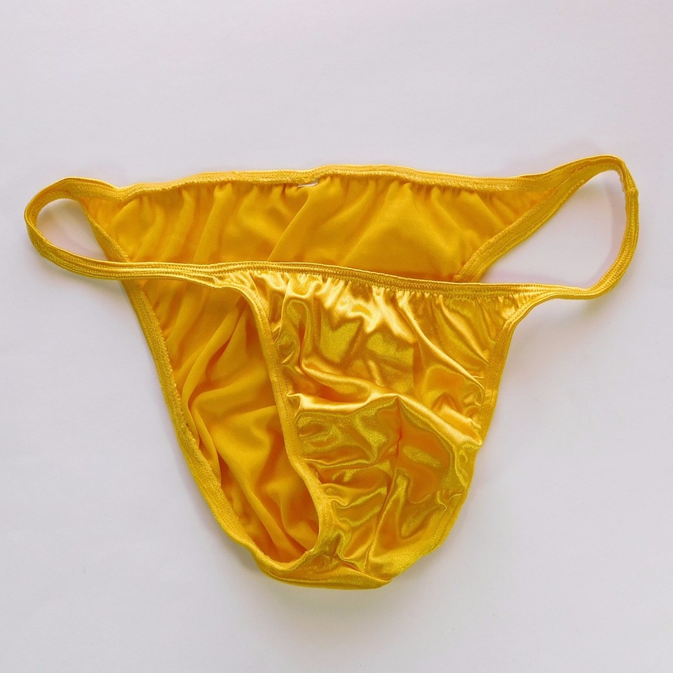 K377 Y Sexy Mens String Bikini String Narrow Shiny Satin Knit | eBay