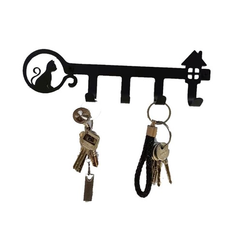 Wall Mounted for Key Holder 4 Hooks Hanging Rack for Decorative for Coa ...