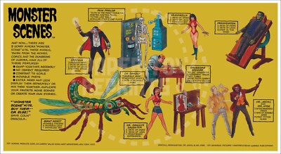 AURORA MONSTER SCENES ADVERTISEMENT ILLUSTRATION POSTER REPRINT | eBay