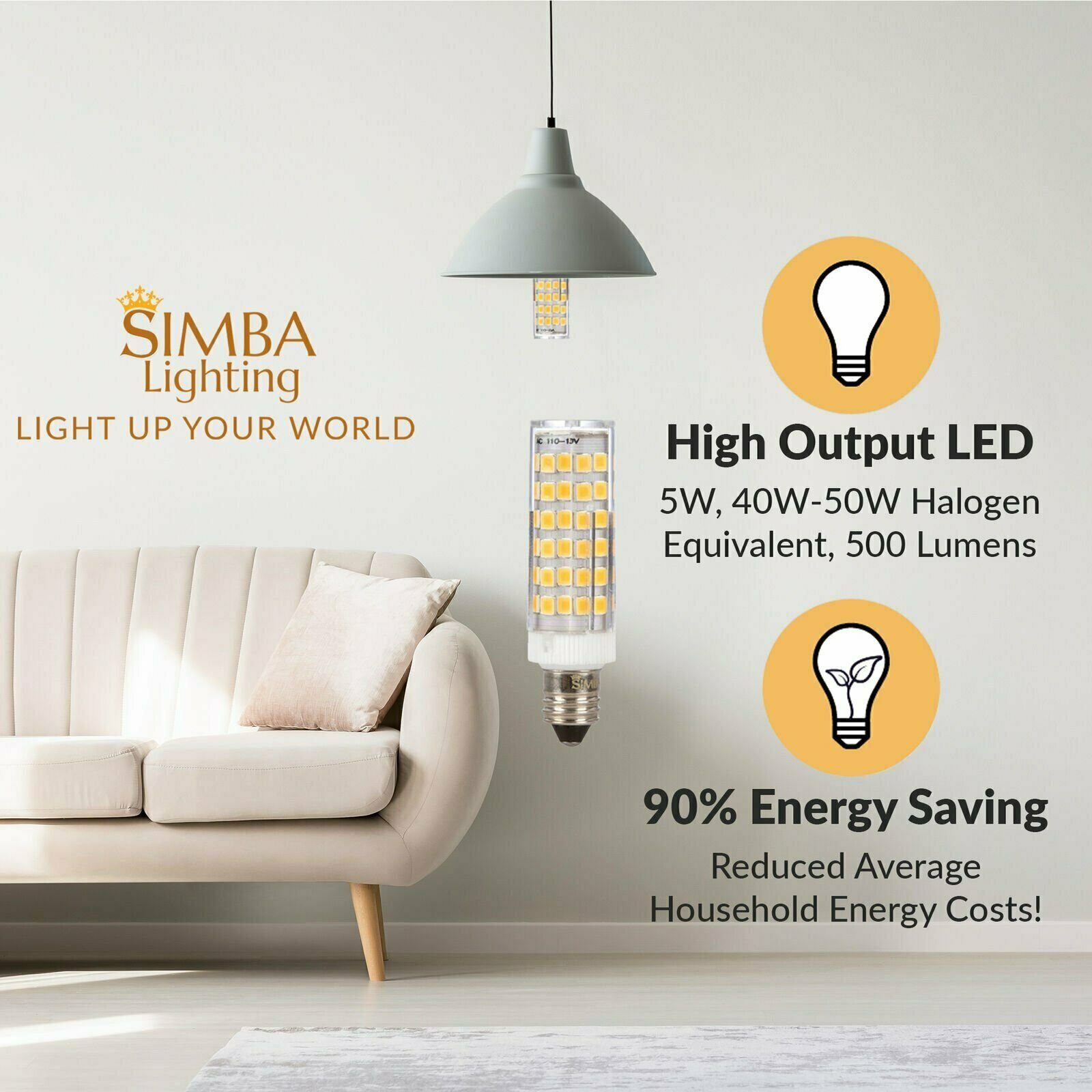 [4 Pack] LED E11 T4 JD 5W 120V 40W 50W Replacement Light Bulbs 3000K ...