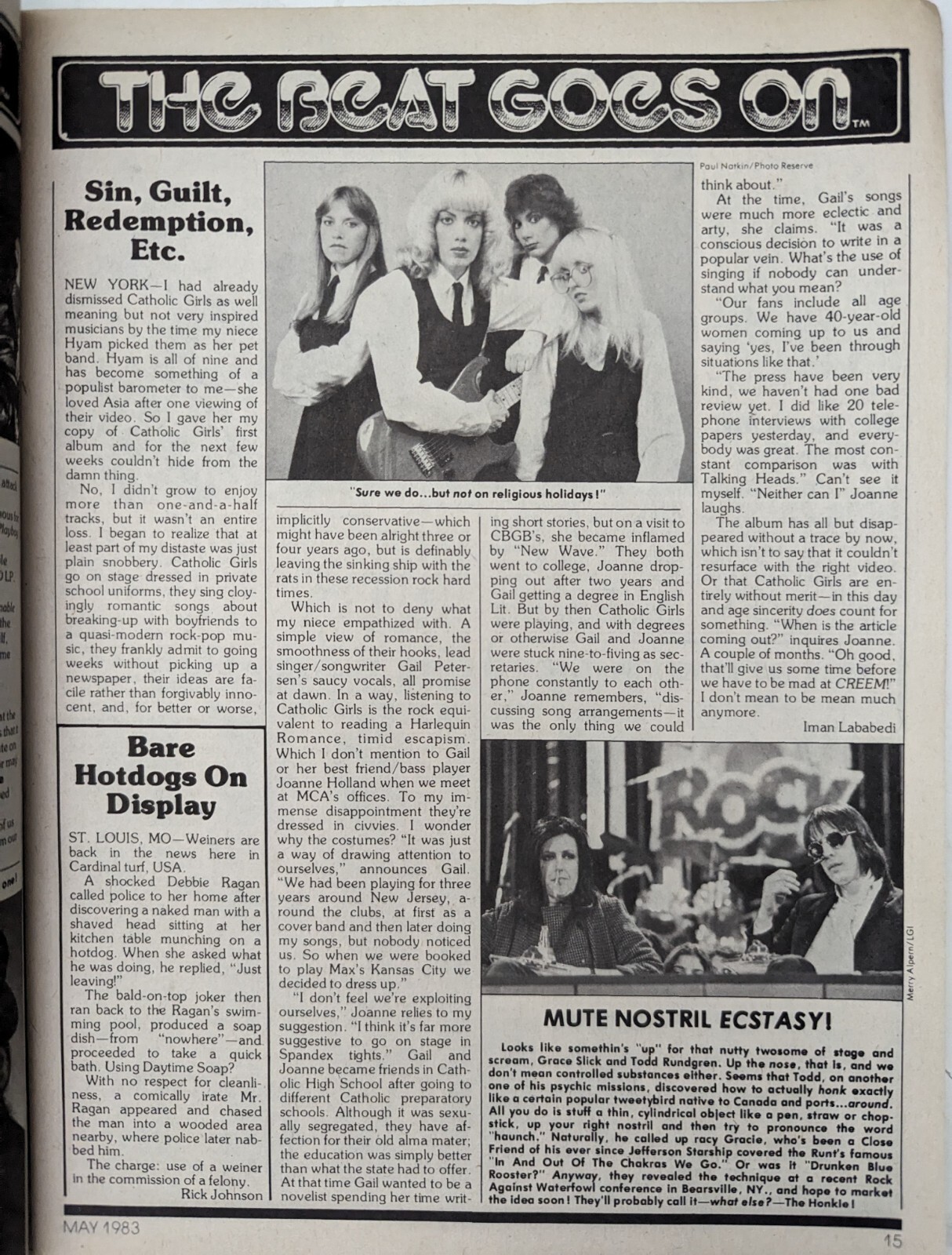 Creem Magazine May 1983 Prince, Seger, Phil Collins, Def Leppard, Toni ...