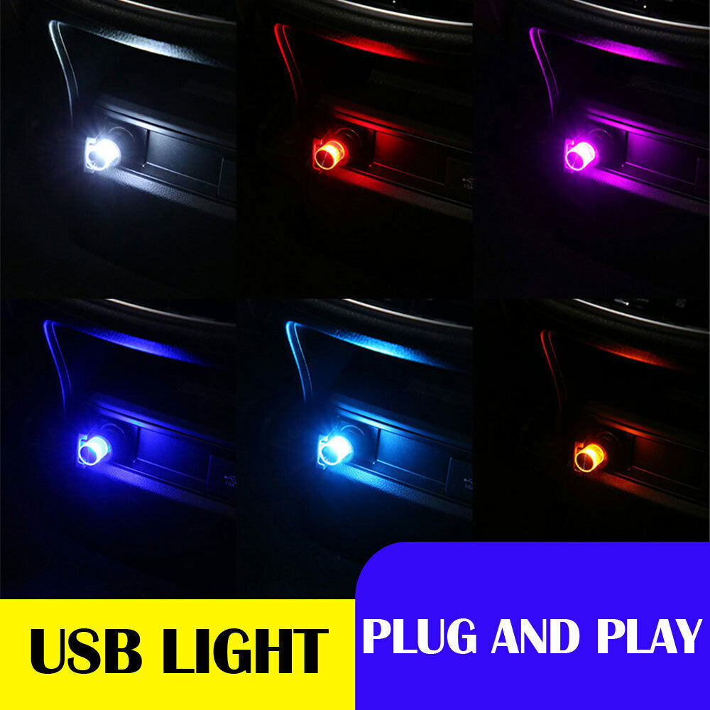 1x Mini Lamp Bulb Accessories USB LED Car Interior Neon Atmosphere ...