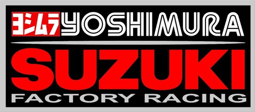 #4497 (2) 2" Yoshimura Suzuki Factory Racing Sponsor Sticker LAMINATED ...