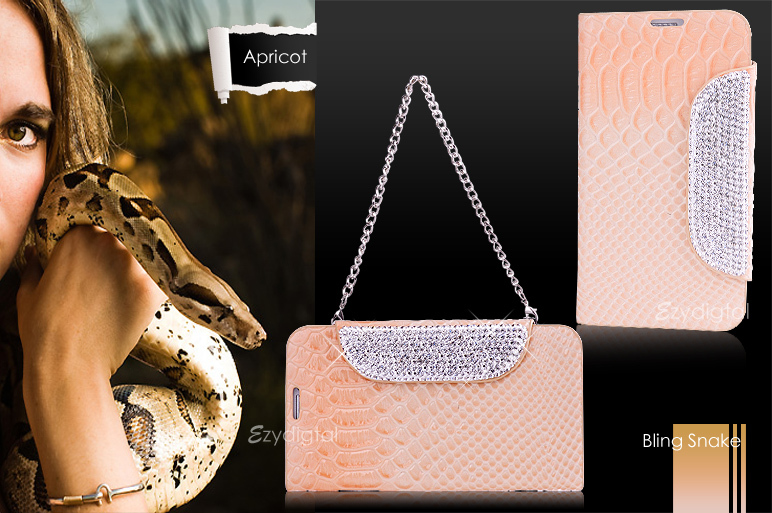 Premium Bling Snake Stand Wallet case cover for New Apple iPhone 6 6S 7 ...