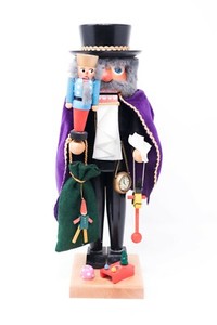 Zuber Nutcracker West Germany Christmas Articulate w/ Cape Clock Sack ...